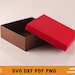 Box With Lid SVG Template, Square Box Template, Cricut Cut Files ...