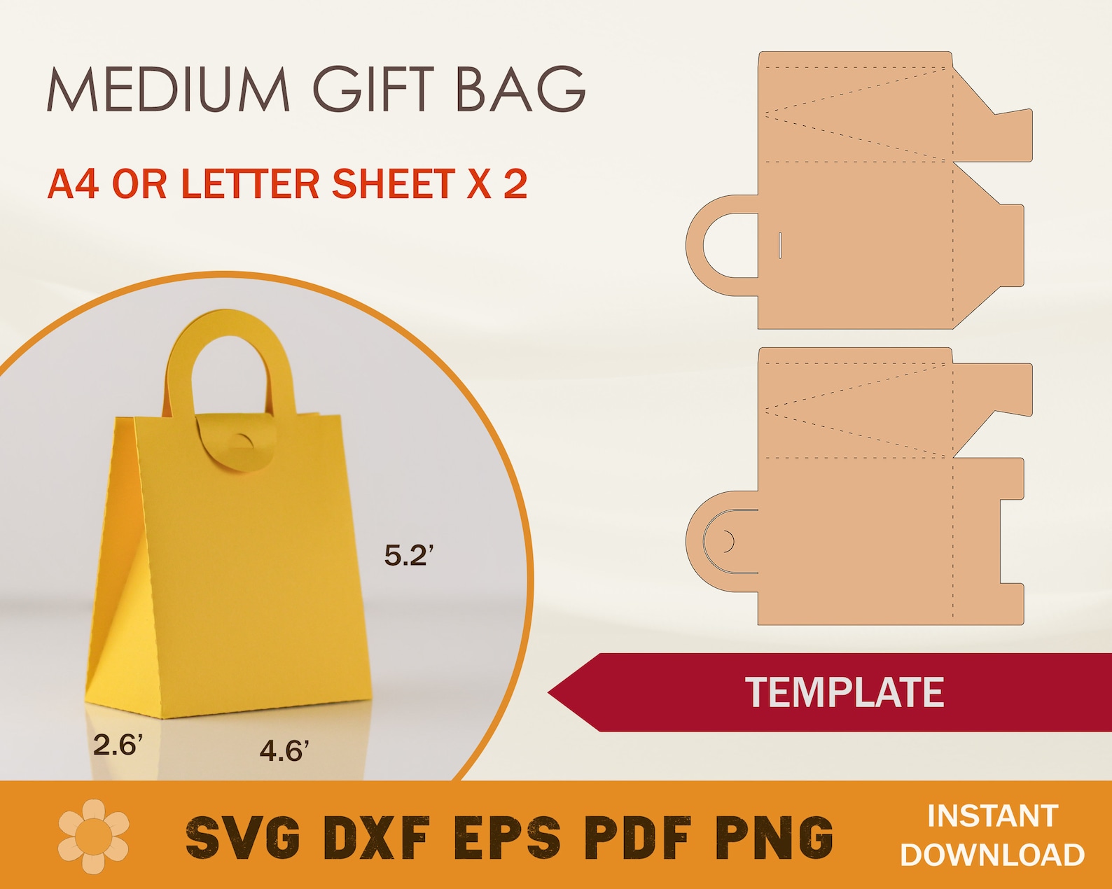 Gift Bag SVG Template Gift Box SVG Favor Box SVG Cricut Cut - Etsy