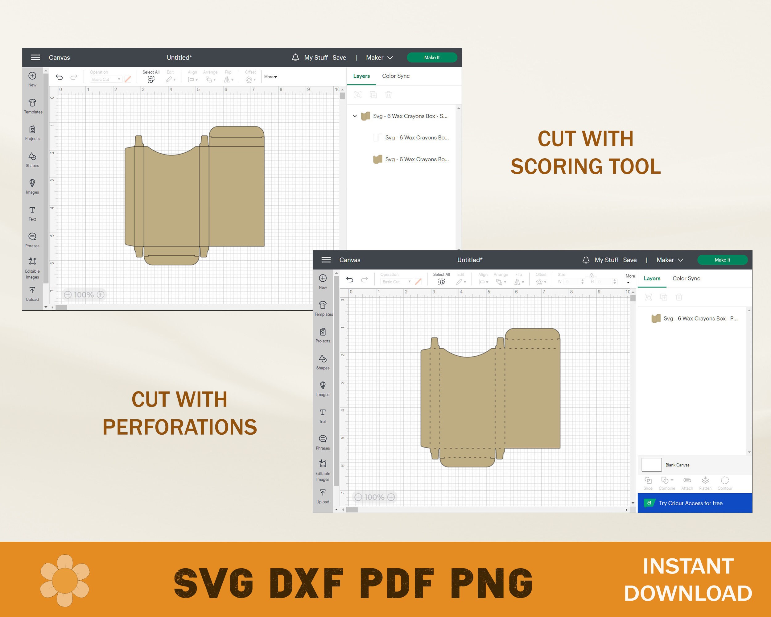 Crayon Box SVG Template Wax Crayon Box Template Crayon Favor - Etsy ...