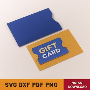 Gift Card Sleeve SVG Template: Cricut & Silhouette Cut Files (digital ...
