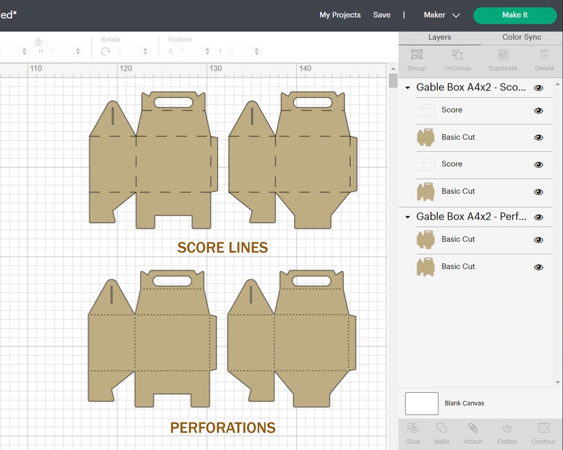 Gable Box SVG Gable Box Template Box Template Box Template - Etsy