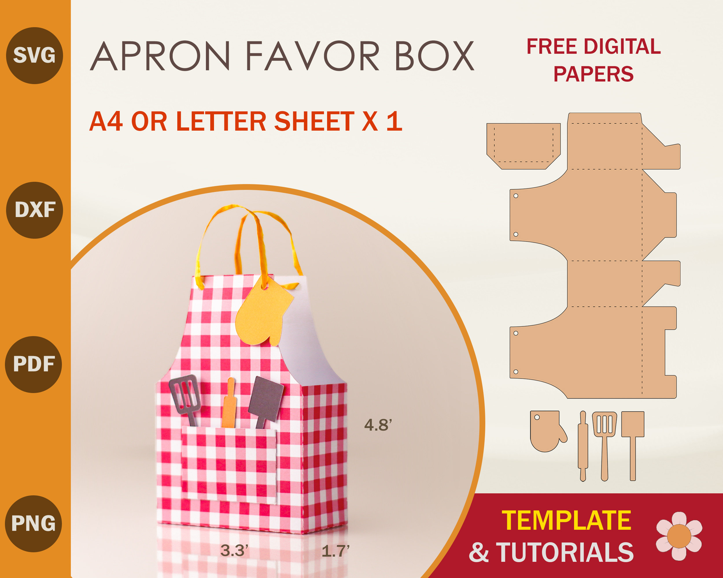 Apron Template For Card