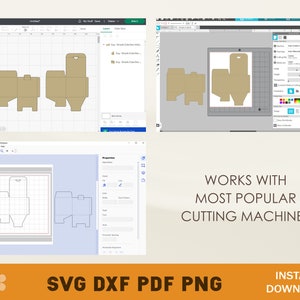 Cube Box SVG Template, Square Box Template, Gift Box, Cricut Cut Files ...