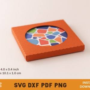 4 Inch Coaster Box Template: SVG, Cricut, Silhouette Cut Files (digital ...