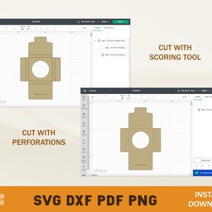 3.5 Inch Coaster Box Template, Cup Coaster Box SVG, Ornament Box SVG ...
