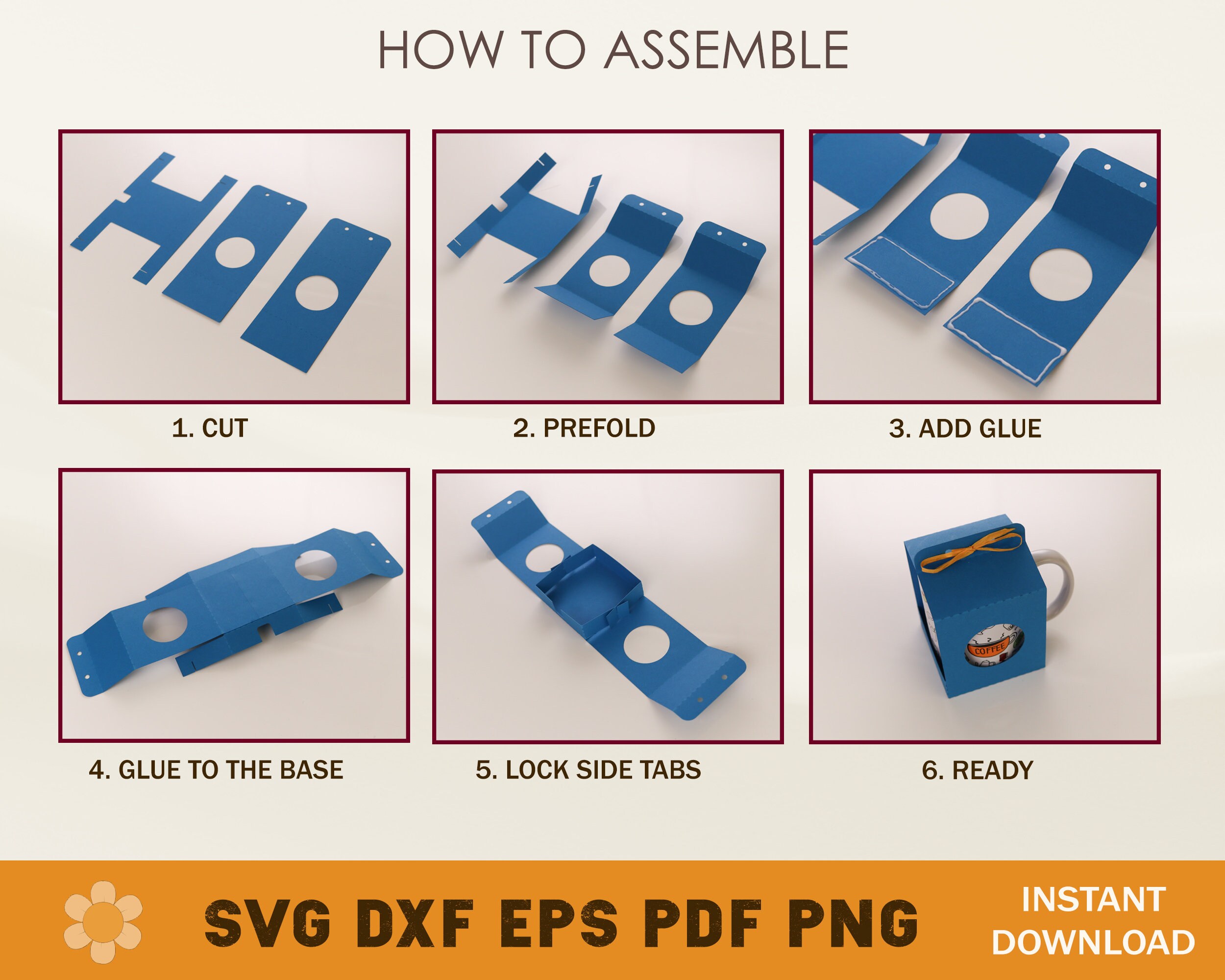 11oz Mug Holder SVG Template Mug Box SVG Cricut Cut Files - Etsy Australia