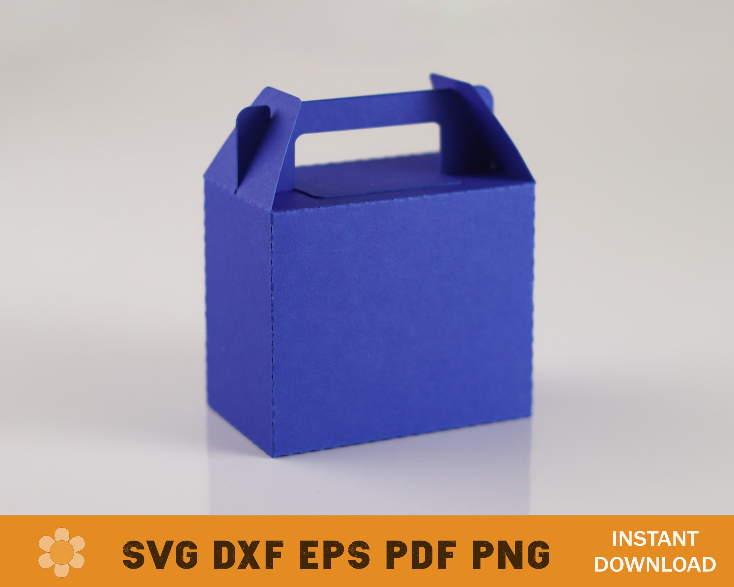 Mini Flat Top Gable Box Template, Gable Box SVG, Box With Handle ...