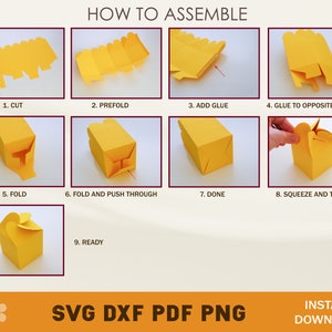 Twist Top Gift Box SVG, Gift Box SVG, Box SVG, Box Template, Wedding ...