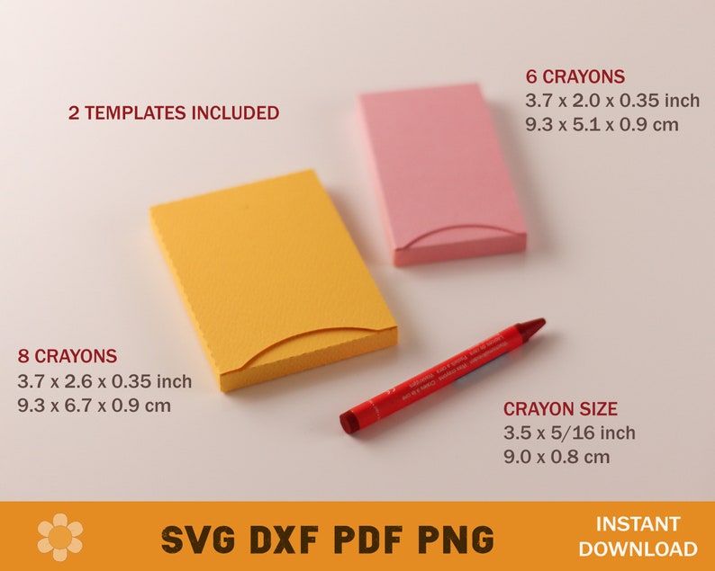 Crayon Box SVG Template Wax Crayon Box Template Crayon Favor - Etsy Canada