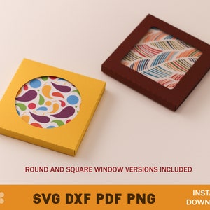 3.5 Inch Coaster Box Template, Cup Coaster Box SVG, Ornament Box SVG ...