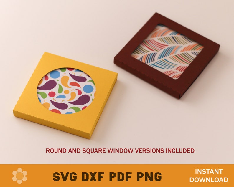 3.5 Inch Coaster Box Template Cup Coaster Box SVG Ornament - Etsy