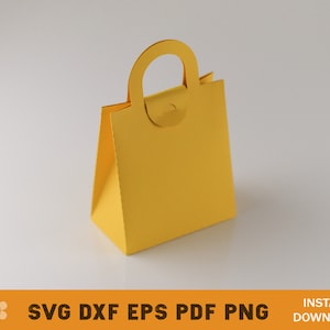 Gift Bag SVG Template, Gift Box SVG, Favor Box SVG, Cricut Cut Files ...