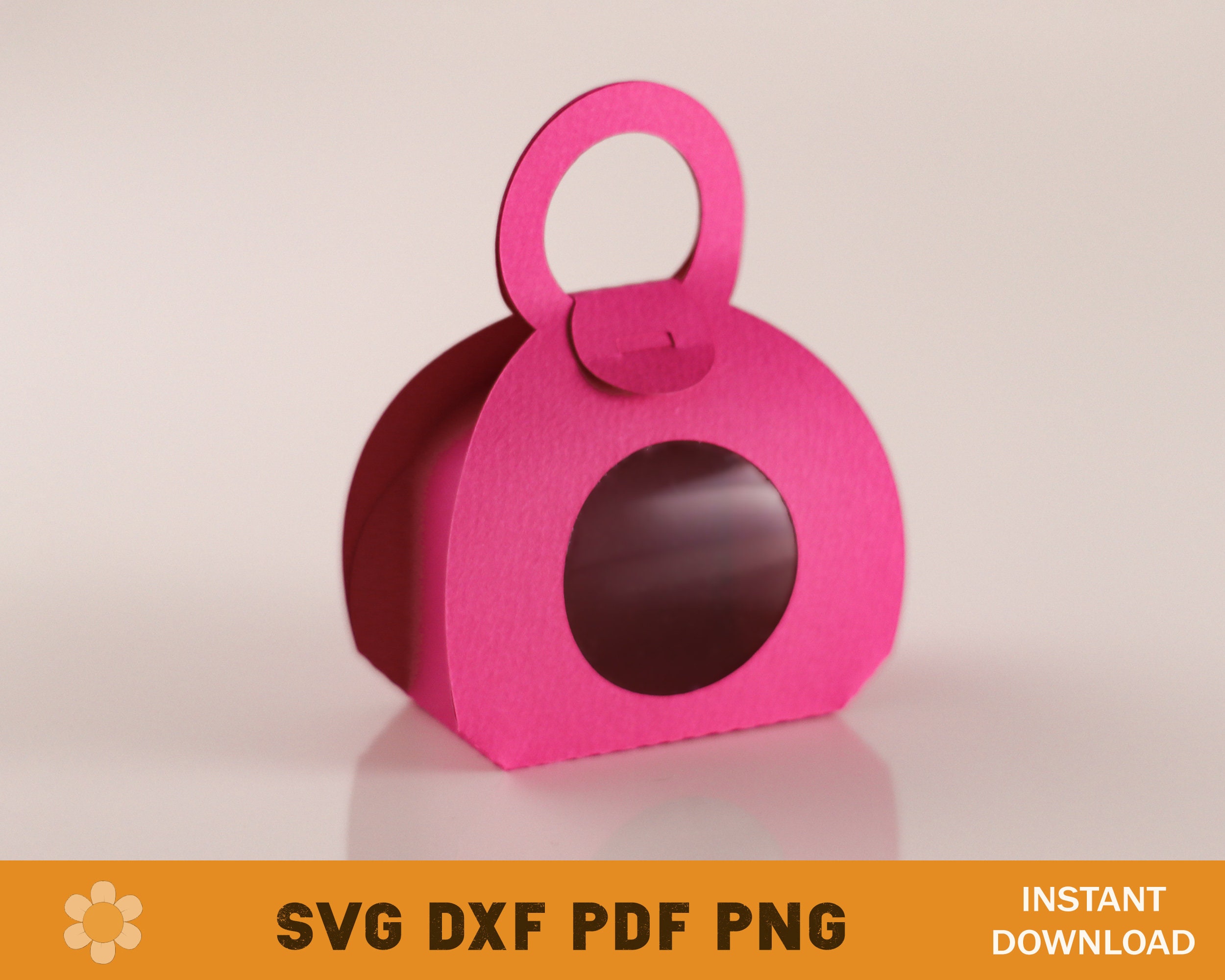 Mini Purse Box SVG Template: Rounded Design, Cricut, Silhouette Cut ...
