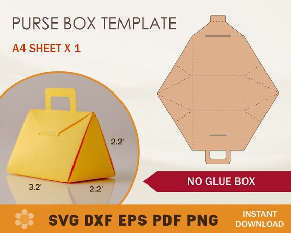 Gift Box SVG Box SVG Box Template Purse Box Box Template | Etsy UK