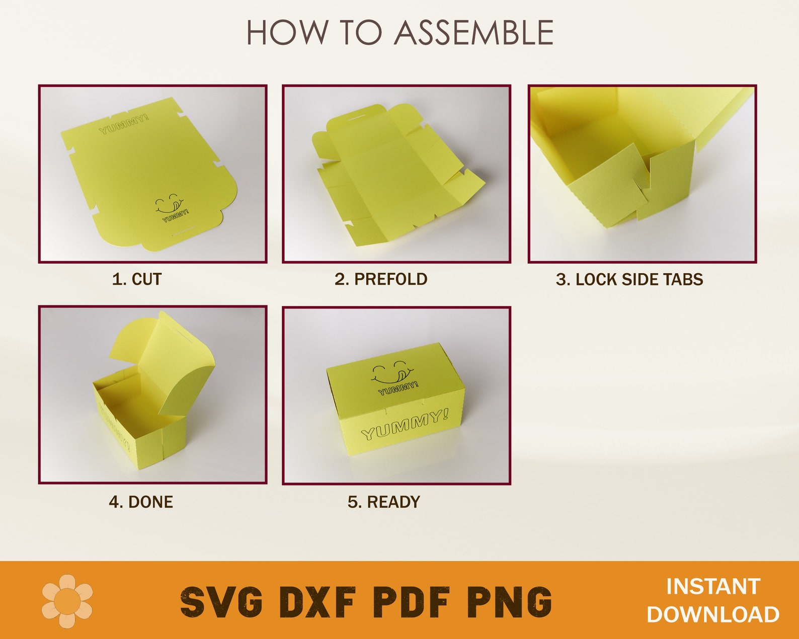 Treat Box SVG Template Snack Box SVG Food Box SVG Cricut - Etsy