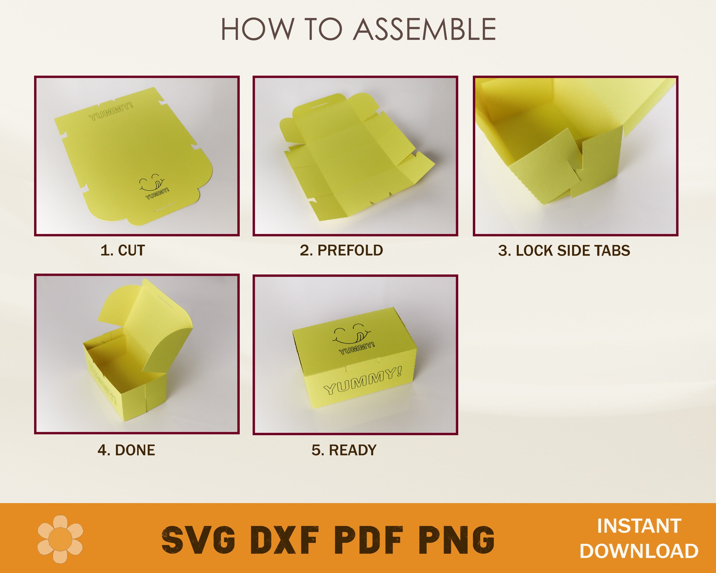 Treat Box SVG Template Snack Box SVG Food Box SVG Cricut - Etsy UK