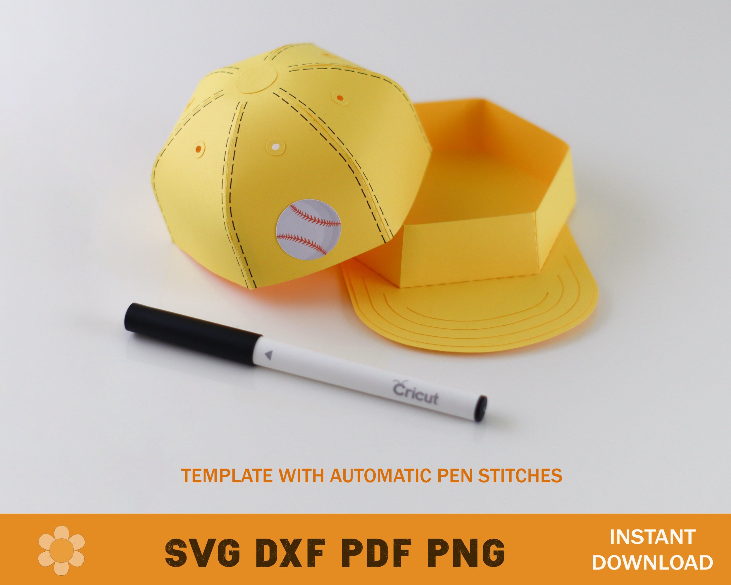 Mini Baseball Cap Box SVG Template Baseball Hat Box SVG - Etsy
