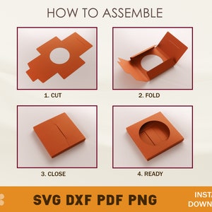 4 Inch Coaster Box Template: SVG, Cricut, Silhouette Cut Files (digital ...