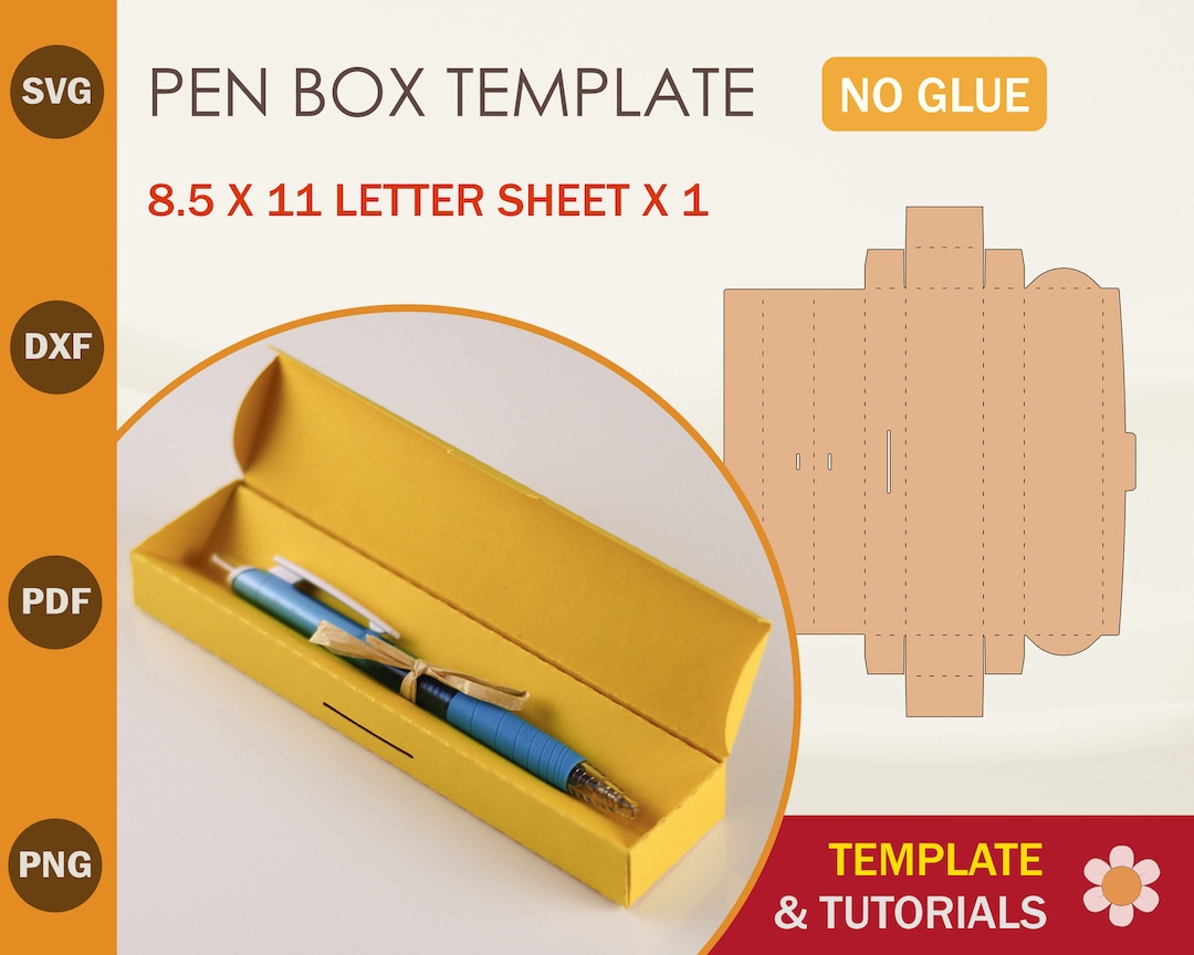 Pen Box SVG, Pen Box Template, Pen Holder SVG, Epoxy Pen Box, Cricut ...