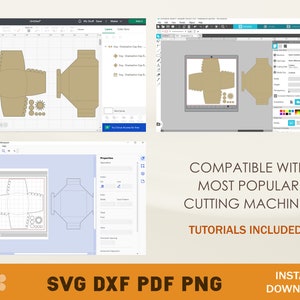 Graduation Cap Box SVG Template: Cricut & Silhouette Cut Files (PDF) - Etsy