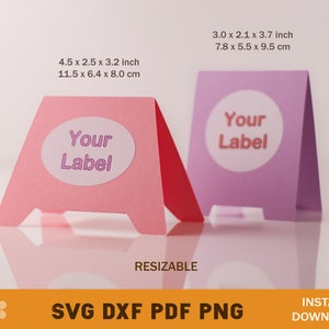 Table Tent Card SVG Template, Place Card Template, Food Cart Template, Cricut Cut Files ...