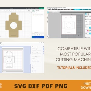 4 Inch Coaster Box Template: SVG, Cricut, Silhouette Cut Files (digital ...