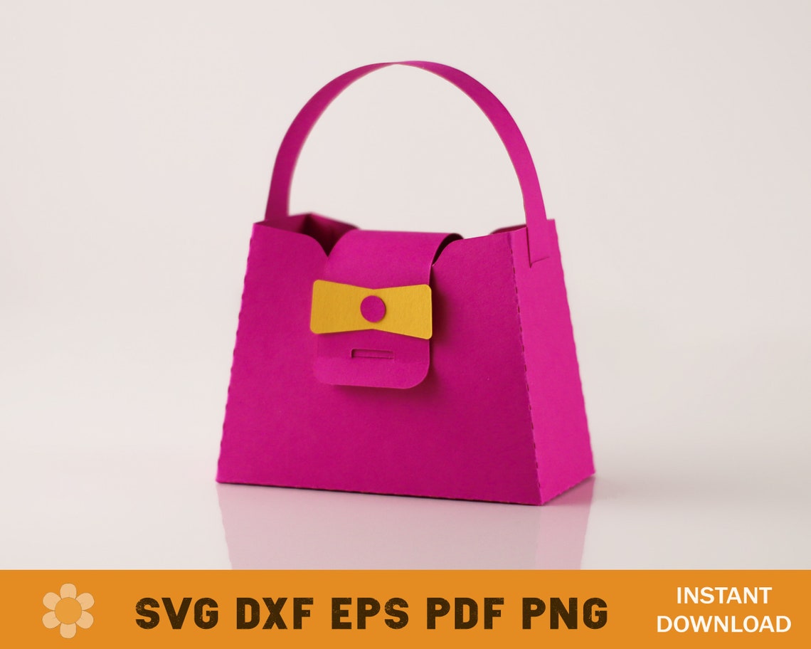 Mini Purse Box SVG Template Purse Template Favor Box SVG - Etsy