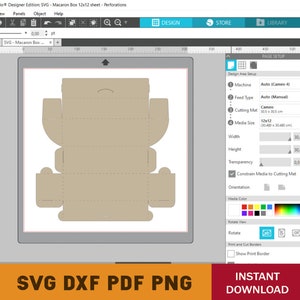 Macaron Box SVG Template, Cookie Box Template, Cricut Cut Files ...