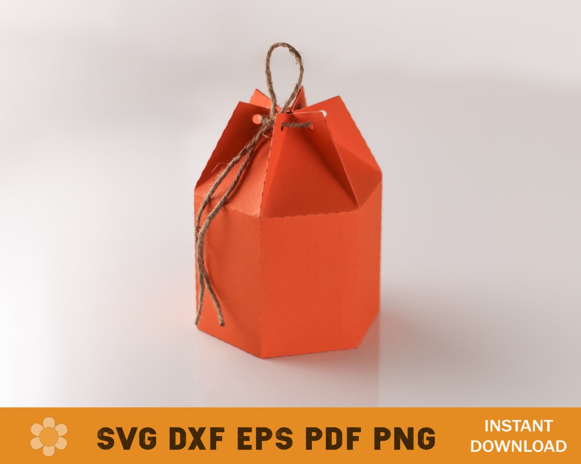 Lantern Favor Box SVG Template Hexagon Box SVG Template - Etsy