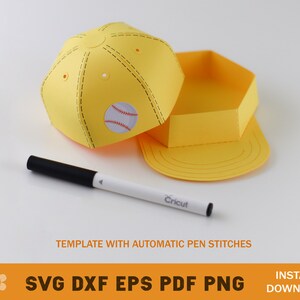 Mini Baseball Cap Box SVG Template Baseball Hat Box SVG - Etsy