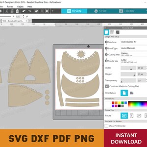 Baseball Cap SVG Template: Paper Hat, Cricut & Silhouette Cut Files - Etsy