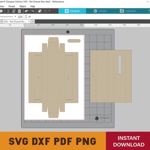 Pen Drawer Box SVG, Pen Box Template, Pen Holder SVG, Epoxy Pen Box ...