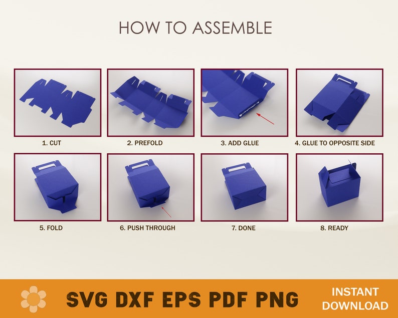 Mini Flat Top Gable Box Template Gable Box SVG Box With - Etsy