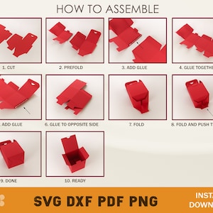 Cube Gift Box SVG Template: Cricut, Silhouette Cut Files - Etsy