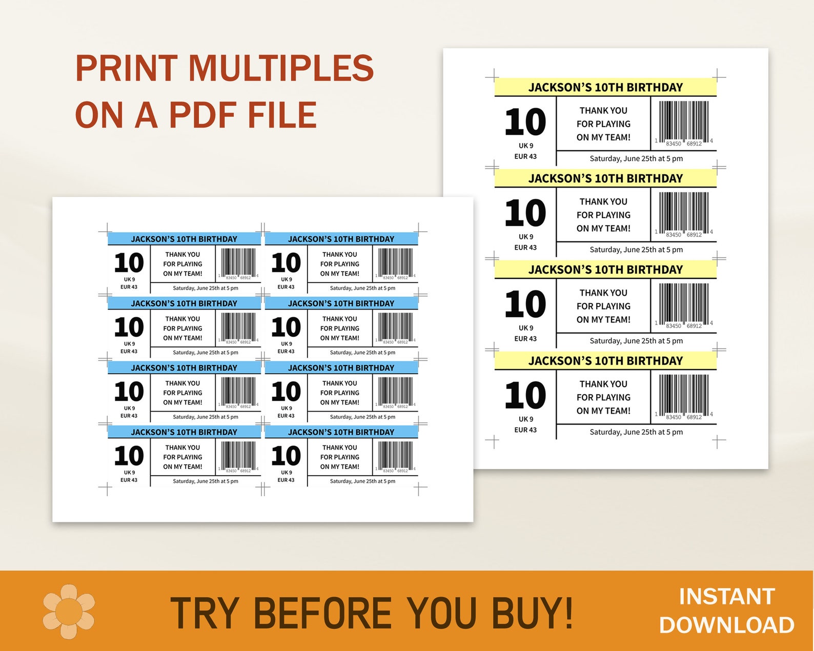 Shoe Box Label Template Sneaker Box Label Editable - Etsy