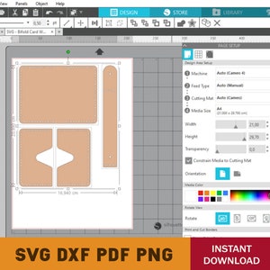 Card Wallet SVG Template, Bi-fold Card Wallet, Faux Leather Card Holder ...