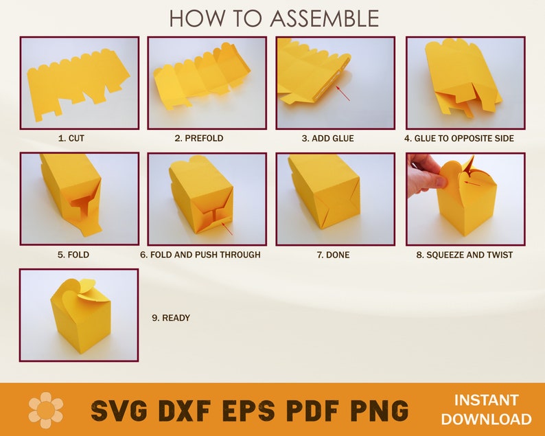 Twist Top Gift Box SVG Gift Box SVG Box SVG Box Template | Etsy