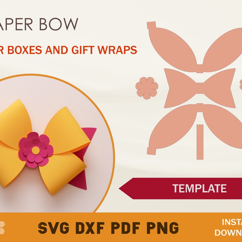 Bow Template Svg - Etsy