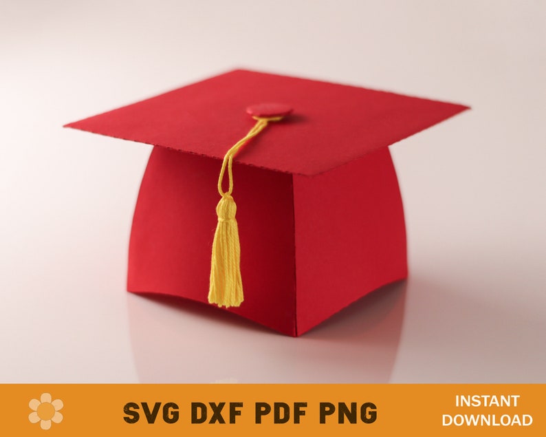Graduation Cap Box SVG Template: Cricut & Silhouette Cut Files (PDF) - Etsy