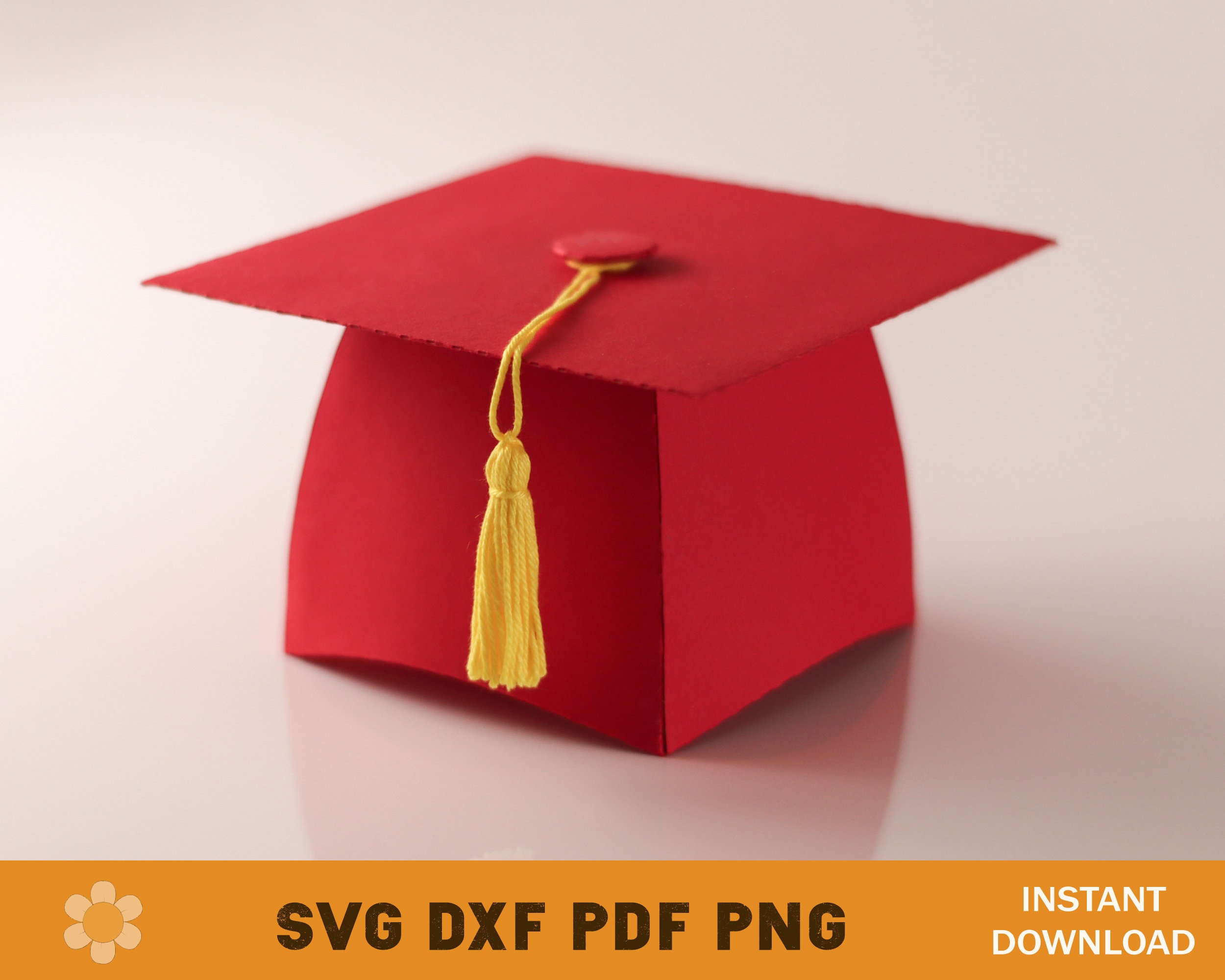 Graduation Cap Box SVG Template: Cricut & Silhouette Cut Files (PDF) - Etsy