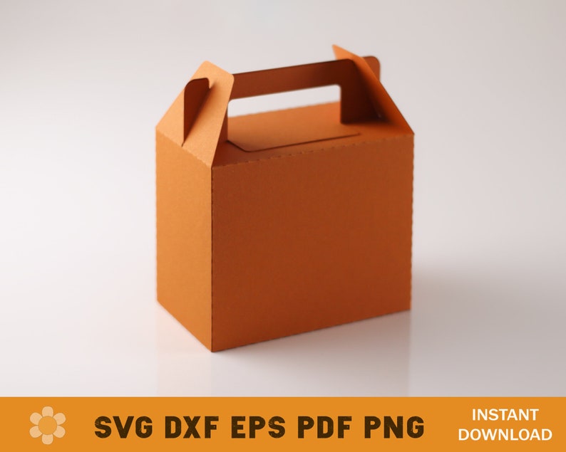 Small Flat Top Gable Box SVG Gable Box Template Box - Etsy