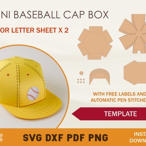 Hat Box Template - Etsy