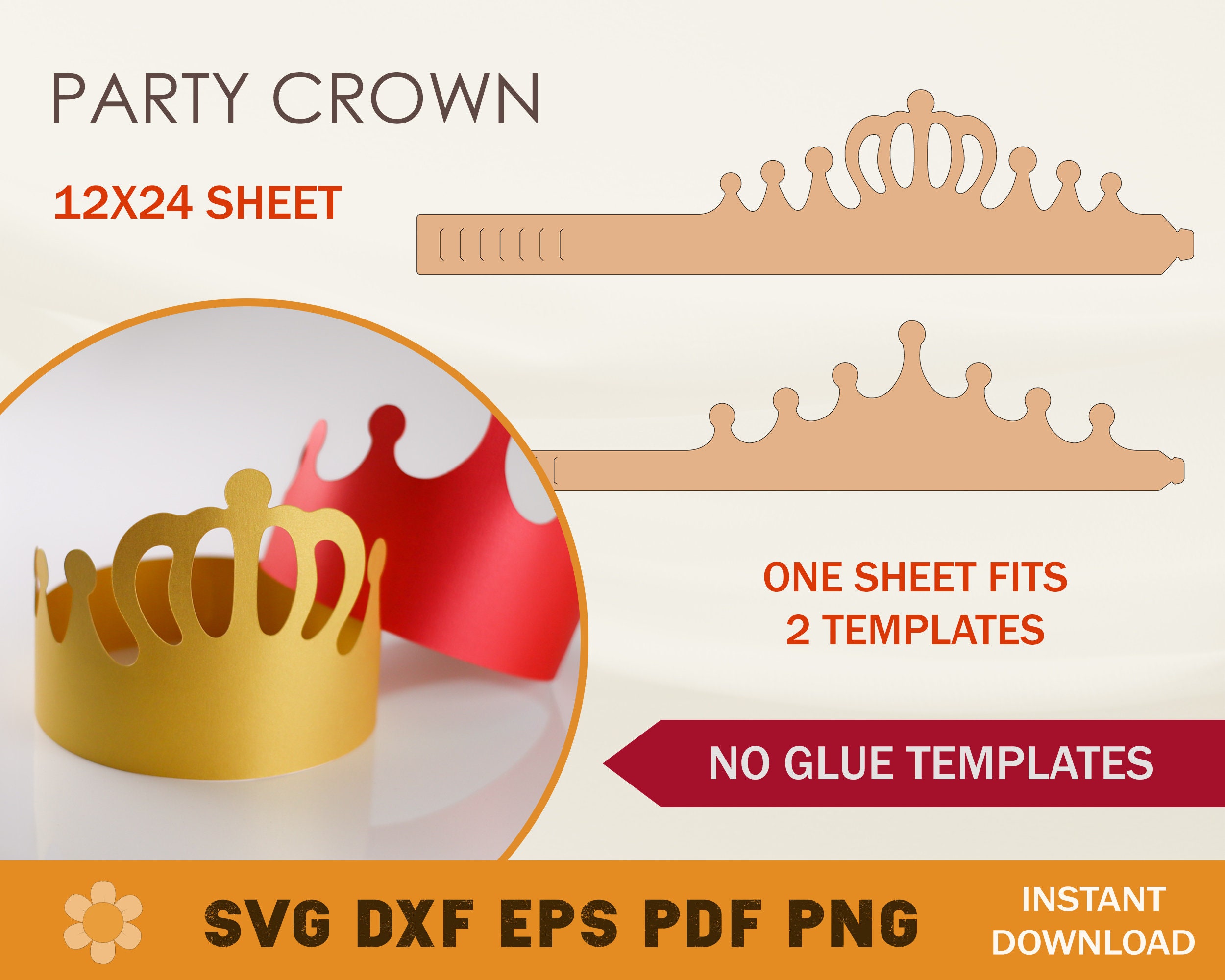 Red Princess Crown Template