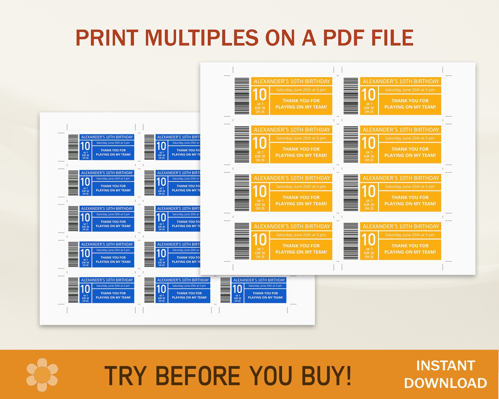 Shoe Box Label Editable Template Favor Box Label Editable - Etsy