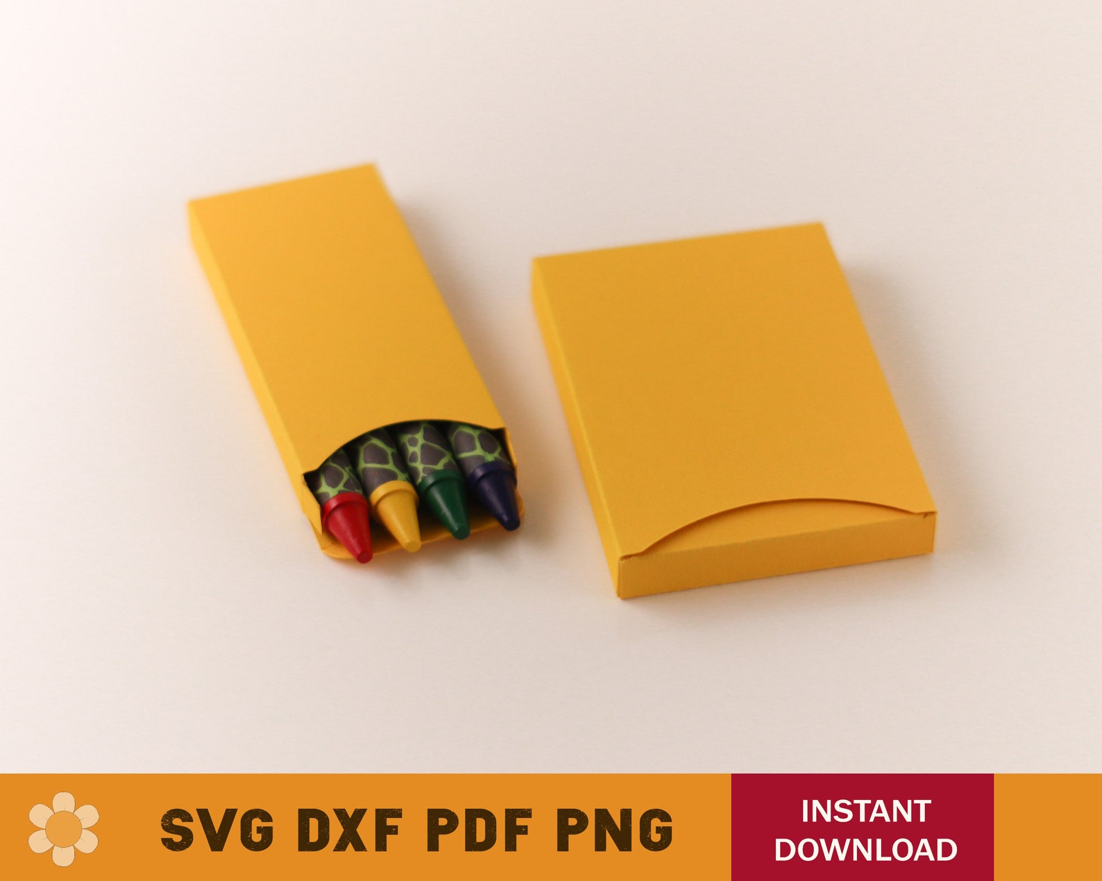 Crayon Box SVG Template, Large Crayon Box Template, Crayon Favor Box ...
