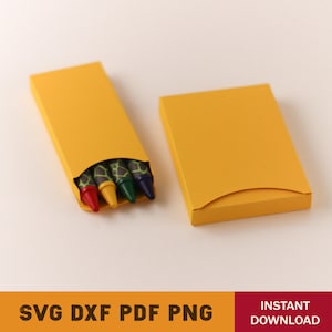 Crayon Box SVG Template, Large Crayon Box Template, Crayon Favor Box ...