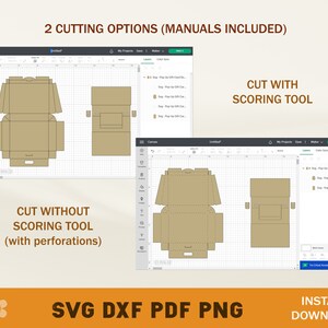 Pop-up Gift Card Box SVG Template (digital Download) - Etsy