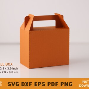 Small Flat Top Gable Box SVG, Gable Box Template, Box Template, Box ...