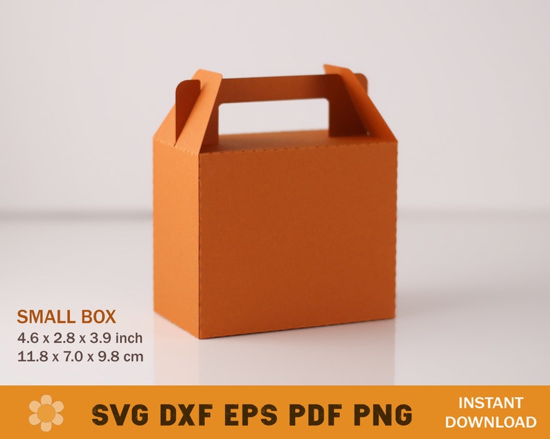 Small Flat Top Gable Box SVG Gable Box Template Box - Etsy