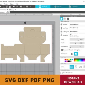 EU UK Business Card Box SVG Template, Business Card Holder, Cricut Cut ...